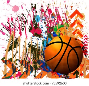 Basketball Design Background Stock Vector (Royalty Free) 75592600 ...