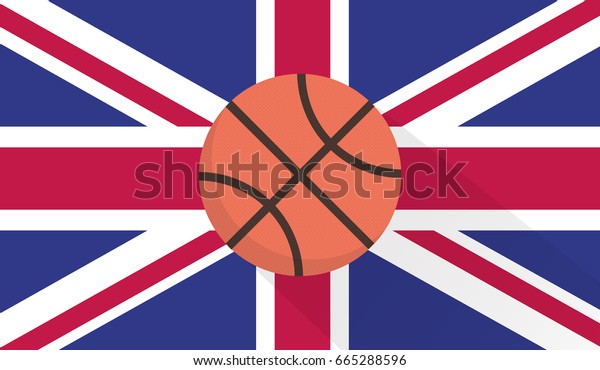 Basketball England Flag Background Stock Vector (Royalty Free ...