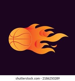 Basketball Fire Logo Vector Template Stock Vector (Royalty Free ...