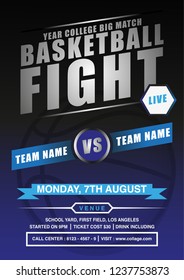 Basketball Game Fight Stock Vector (Royalty Free) 1237753873 | Shutterstock