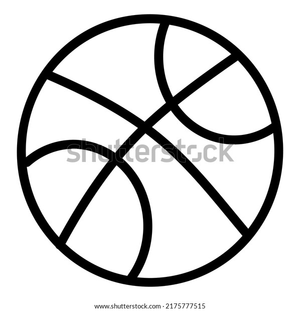 Basketball Icon Black Outline: เวกเตอร์สต็อก (ปลอดค่าลิขสิทธิ์ ...