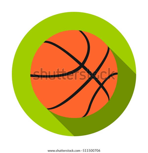 Basketball Icon Flat Style Isolated On Stock Vector (Royalty Free ...