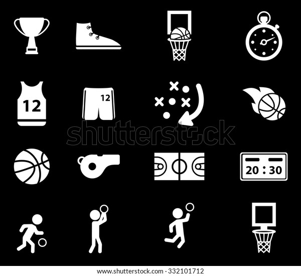 Basketball Icons Stock Vector (Royalty Free) 332101712