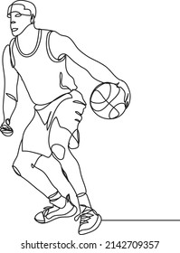 Basketball Line Drawing Vector Illustration Stock Vector (Royalty Free ...