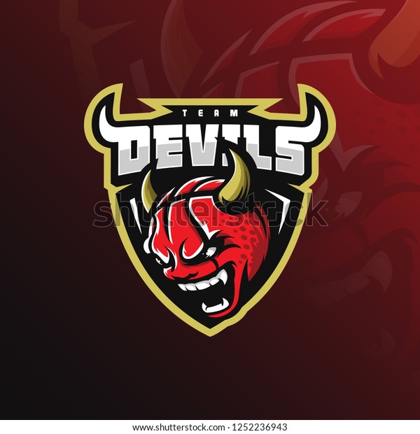 Basketball Mascot Logo Devil Design Vector: เวกเตอร์สต็อก (ปลอดค่า ...