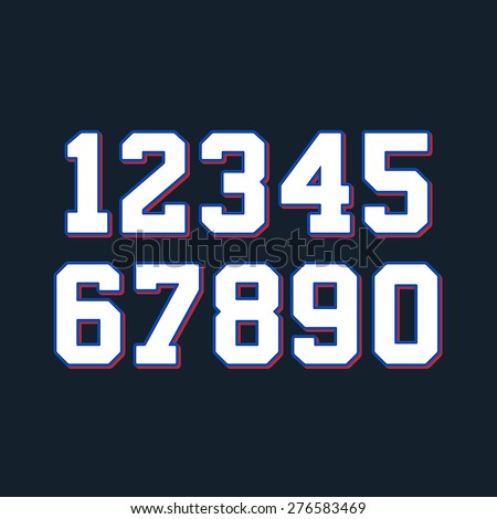 Basketball Numbers Set Vector Illustration Stock Vector (Royalty Free ...