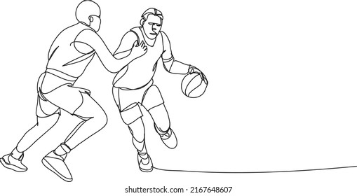 Basketball Player Line Drawing Vector Stock Vector (Royalty Free ...
