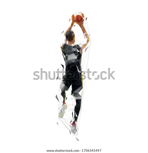 Basketball Player Low Poly Vector Illustration Stock Vector (Royalty ...