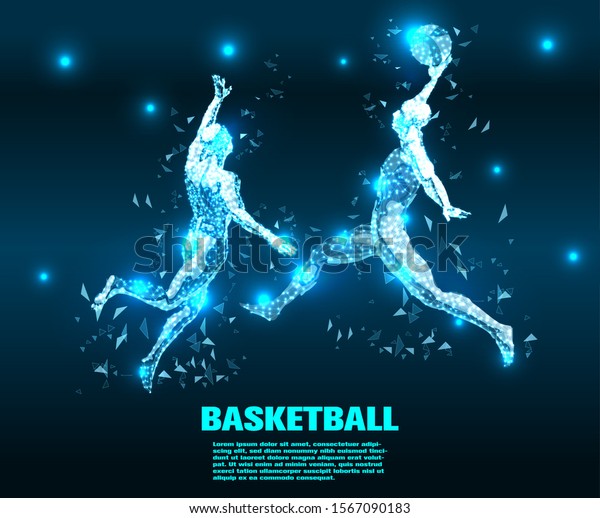 Basketball Playerabstract Technology Future Artificial ...