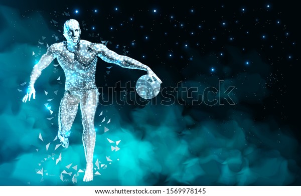 Basketball Playerabstract Technology Future Artificial ...