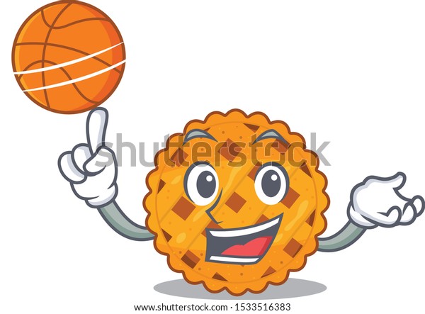 Basketball Pumpkin Pie Served On Cartoon Stock Vector (Royalty Free ...