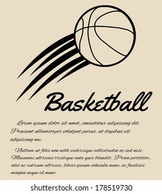 Basketball Retro Style Background Vector Illustration Stock Vector ...