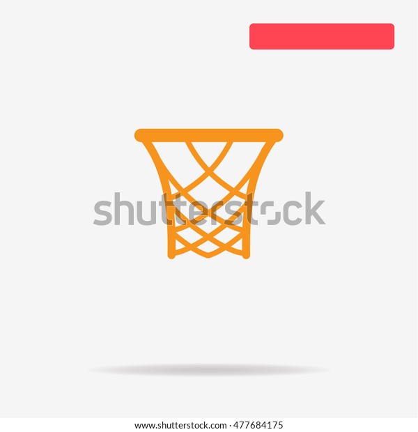 Basketball Rim Icon Vector Concept Illustration Stock Vector (Royalty ...