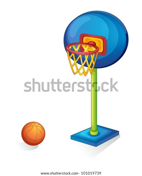 Basketball Ring Ball On White Stock Vector (Royalty Free) 101019739 ...