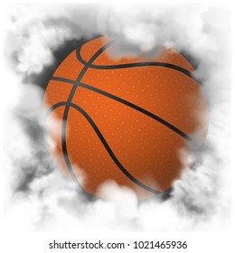 Basketball Smoke Executed White Background Stock Vector (Royalty Free ...