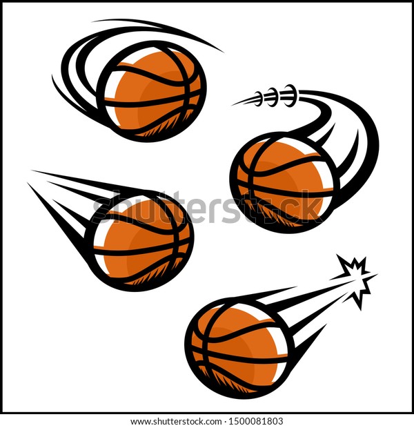 Basketball Swoosh Set 4 Stock Vector (Royalty Free) 1500081803 ...