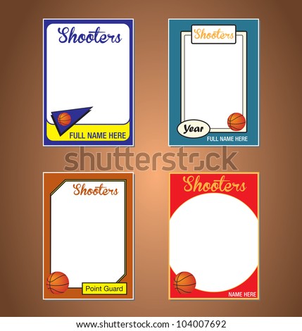 Basketball Trading Card Picture Frames Stock Vector (Royalty Free ...