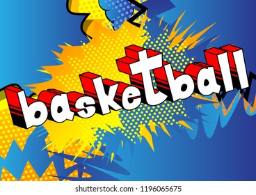 Basketball Vector Illustrated Comic Book Style Stock Vector (Royalty ...