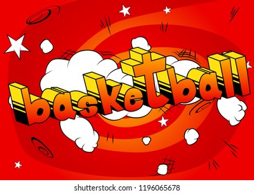 Basketball Vector Illustrated Comic Book Style Stock Vector (Royalty ...
