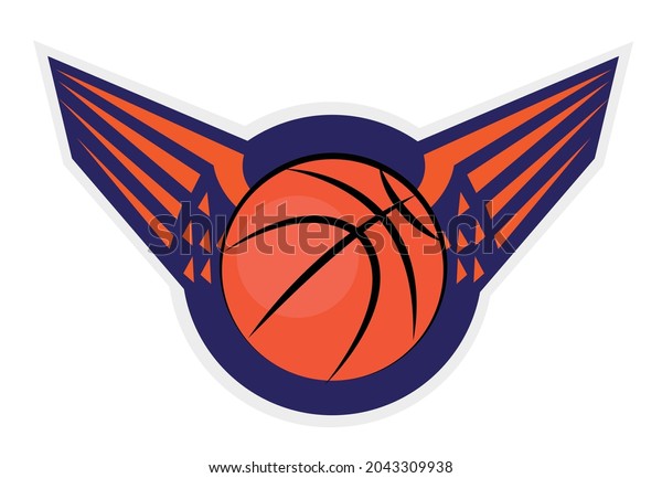 Basketball Wings Logo Editable Clip Art Stock Vector (Royalty Free ...