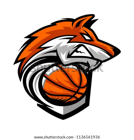 Basketball Wolf Team Logo Stock Vector (Royalty Free) 1136561936 ...