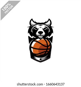 Basketball Panda Team Logo Design Scalable: เวกเตอร์สต็อก (ปลอดค่า ...