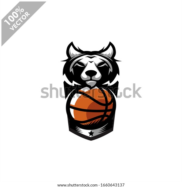 Basketball Wolf Team Logo Design Scalable Stock Vector (Royalty Free ...