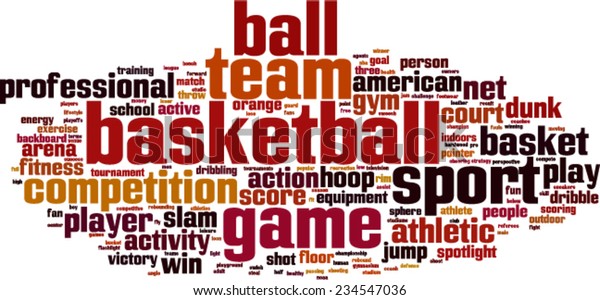 Basketball Word Cloud Concept Vector Illustration Stock Vector (Royalty ...