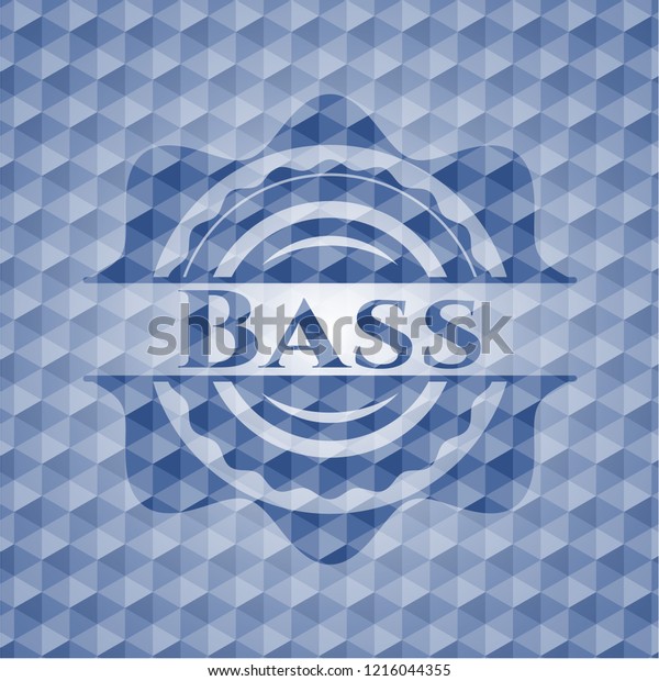 Bass Blue Badge Geometric Pattern Background Stock Vector (Royalty Free ...