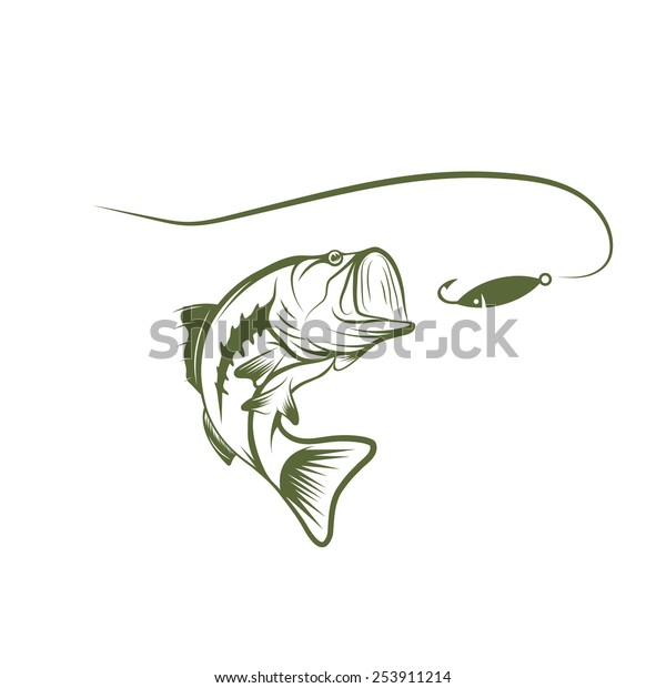 Bass Lure Vector Design Template Stock Vector (Royalty Free) 253911214