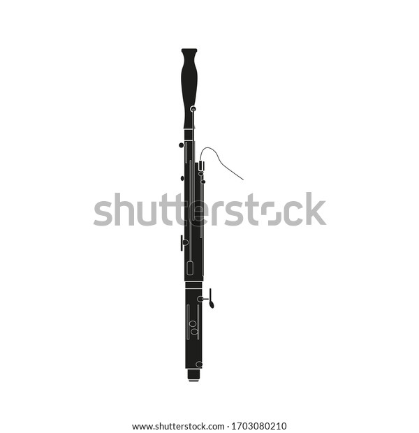 Bassoon Musical Instruments On White Background Stock Vector (Royalty ...