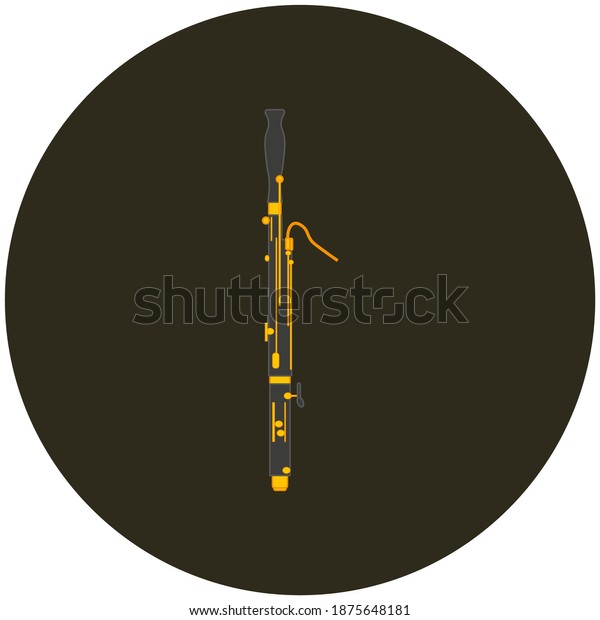 Bassoon Musical Instruments On White Background Stock Vector (Royalty ...