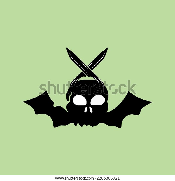 Bat Balck Logo Ghost Category Stock Vector (Royalty Free) 2206305921 ...
