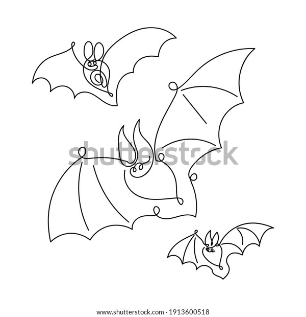 Bat Line Art Vector Illustration Abstract Stock Vector (Royalty Free ...