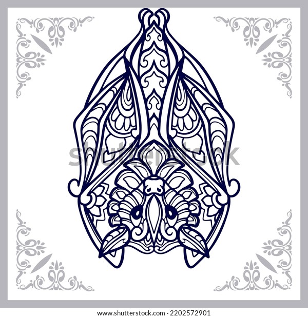 Bat Mandala Arts Isolated On White Stock Vector (Royalty Free ...
