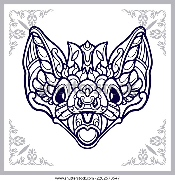 Bat Mandala Arts Isolated On White Stock Vector (Royalty Free ...