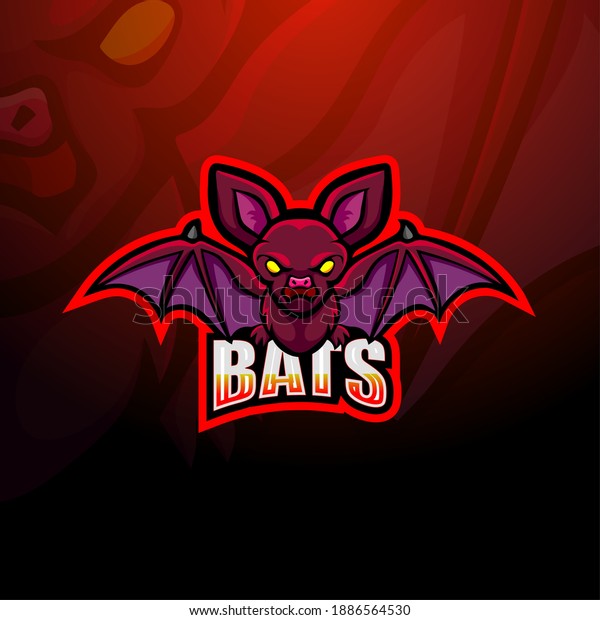 Bat Mascot Esport Logo Design Stock Vector (Royalty Free) 1886564530 ...