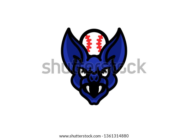 Bat Mascot Sport Logo Vector Illustration Stock Vector (Royalty Free ...