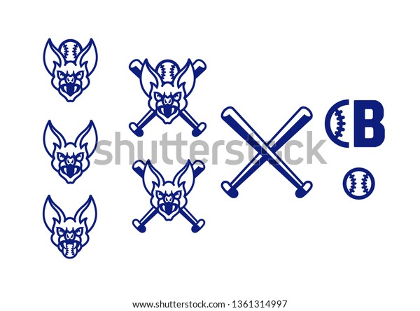 Bat Mascot Sport Logo Vector Illustration Stock Vector (Royalty Free ...