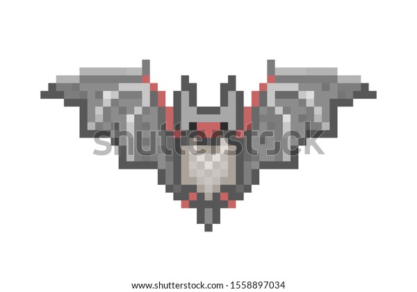 Bat Pixel Art Character Isolated On: เวกเตอร์สต็อก (ปลอดค่าลิขสิทธิ์ ...