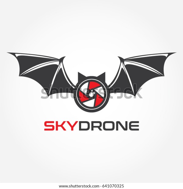 Bat Sky Drone Logo Design Symbol Stock Vector (Royalty Free) 641070325 ...