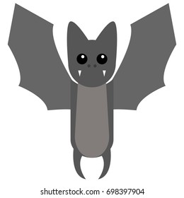 Bat Wild Animal Flat Icon Vector Stock Vector (Royalty Free) 698397904 ...