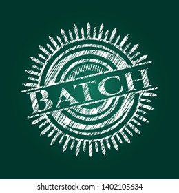 Batch Chalkboard Emblem On Black Board Stock Vector (Royalty Free ...