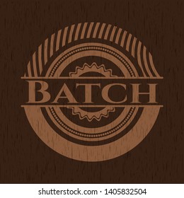 Batch Wooden Emblem Vector Illustration Stock Vector (Royalty Free ...