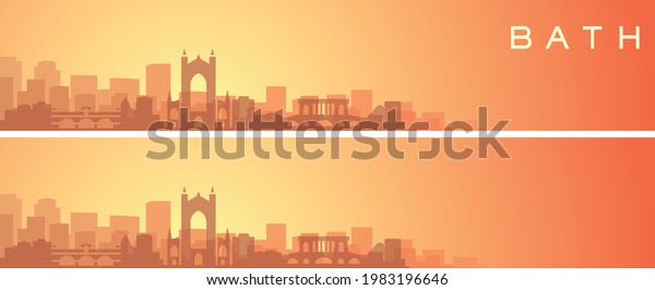 Bath Beautiful Skyline Scenery Banner Stock Vector (Royalty Free ...
