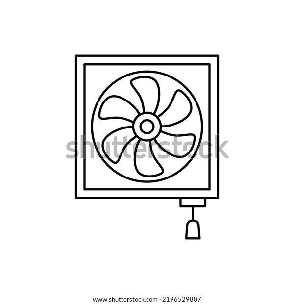 Bathroom Fan Icon Line Style Icon Stock Vector (Royalty Free ...