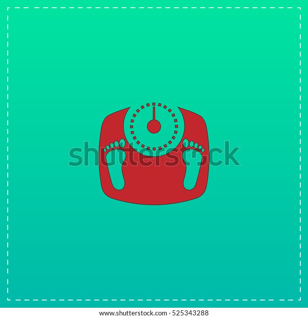 Bathroom Scale Footprints Red Vector Icon Stock Vector (Royalty Free ...