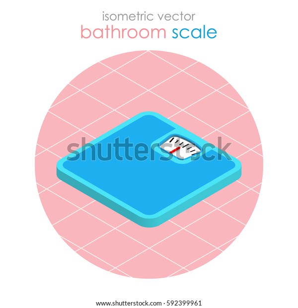 Bathroom Scale Isometric View Layered Editable Stock Vector (Royalty ...