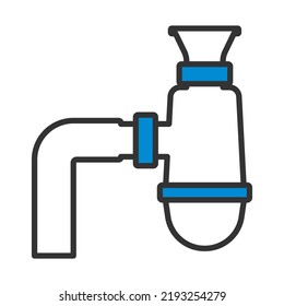 Bathroom Siphon Icon Editable Bold Outline Stock Vector (Royalty Free ...