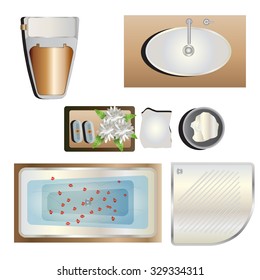 3,666 Vector Bathroom Top View Images, Stock Photos & Vectors ...